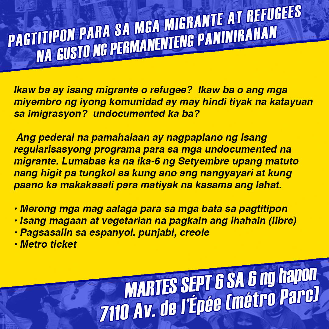 Assembly for migrants and refugees who want permanent residence ...